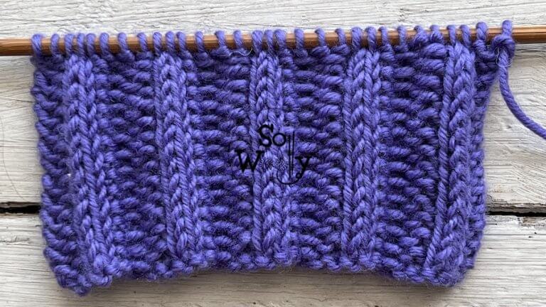 How to knit the Rib stitch without purling (2 rows only)