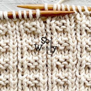 How to knit an easy two-row repeat lace stitch pattern