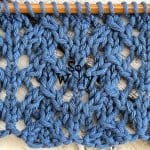 How to knit the one-row repeat Chevron stitch (reversible)
