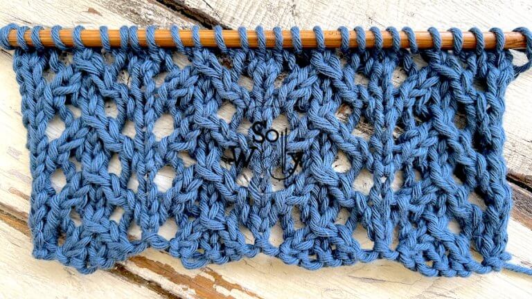 How to knit lace: A gorgeous four-row repeat stitch pattern