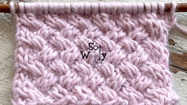 How to knit the Braided Basket stitch pattern (four rows)