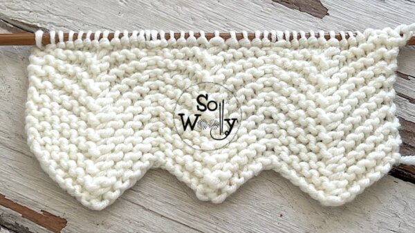 How to knit the one-row repeat Chevron stitch (reversible)