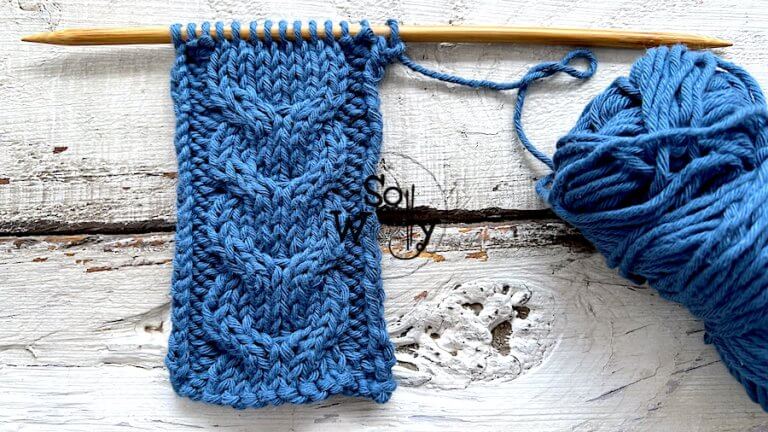 How to knit the Horseshoe Cable stitch pattern