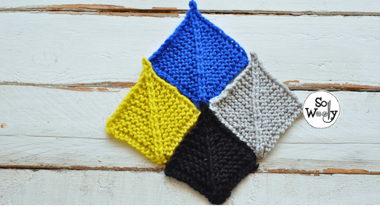 How to knit Mitered Squares for beginners