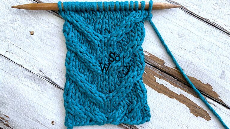 How to knit the Stag Horn Cable stitch pattern