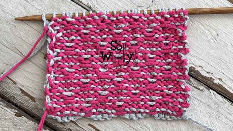 How to knit an adorable Two-Color Lattice stitch pattern