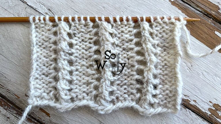 How to knit the Eyelet Ridge stitch pattern (2 rows only!)