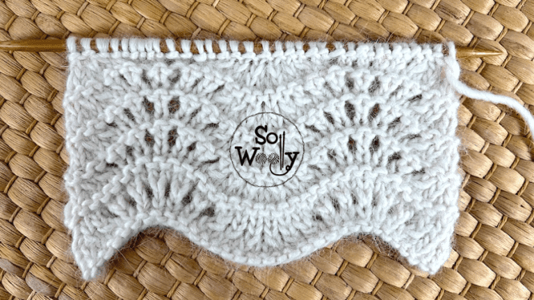 How to knit the Feather & Fan versus the Old Shale stitch