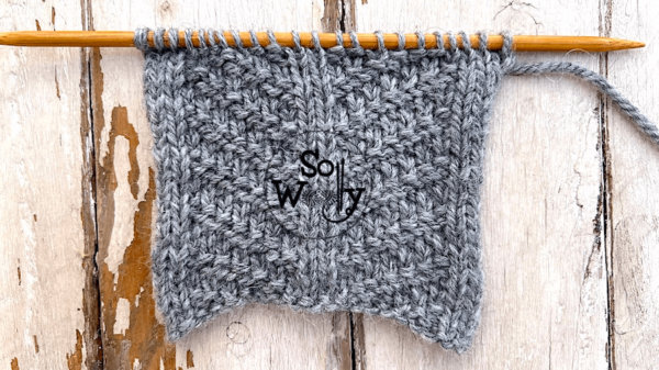 How to Knit a Reversible Down Arrow Stitch (knit+purl only!)