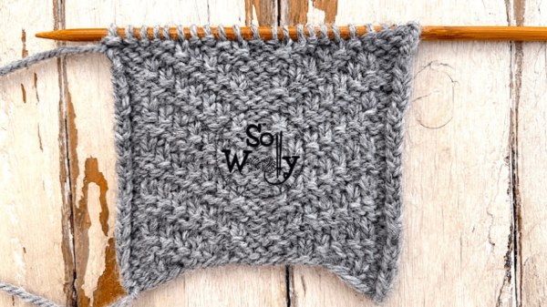 How to Knit a Reversible Down Arrow Stitch (knit+purl only!)