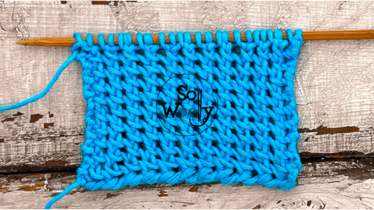 How to Knit a Pretty Lace Stitch (2 row repeat - super easy)