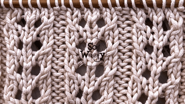 How to Knit the Double Eyelet Rib Stitch Pattern