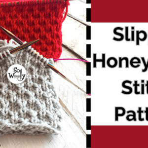 How to Knit a Pretty Lace Stitch (2 row repeat - super easy)