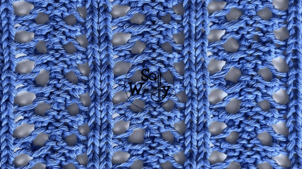 Lace Knitting Stitch for Tops (simple 4-row-repeat + video)