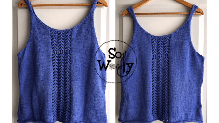 Tank Top Knitting Pattern with straight needles free + video