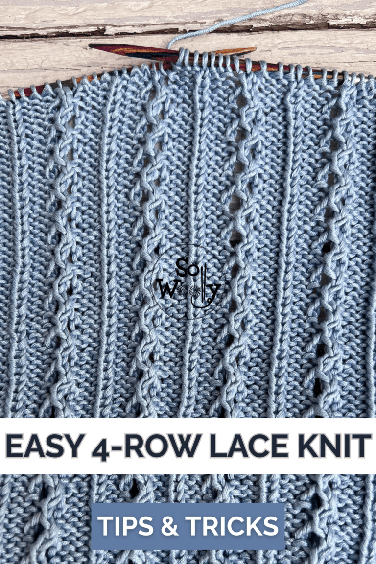Easy 4-Row Repeat Lace Stitch Pattern: Cute & Quick + Video