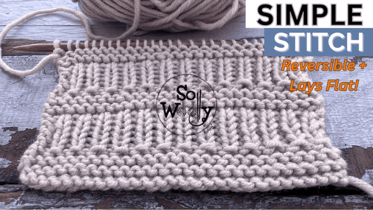 Simple Stitch Knitting Pattern | So Woolly