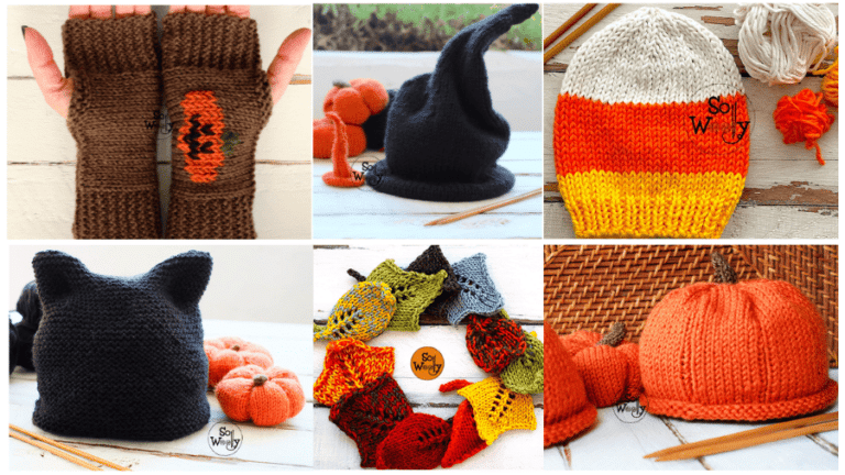 5 Easy Halloween Knitting Patterns + Video beginner-friendly