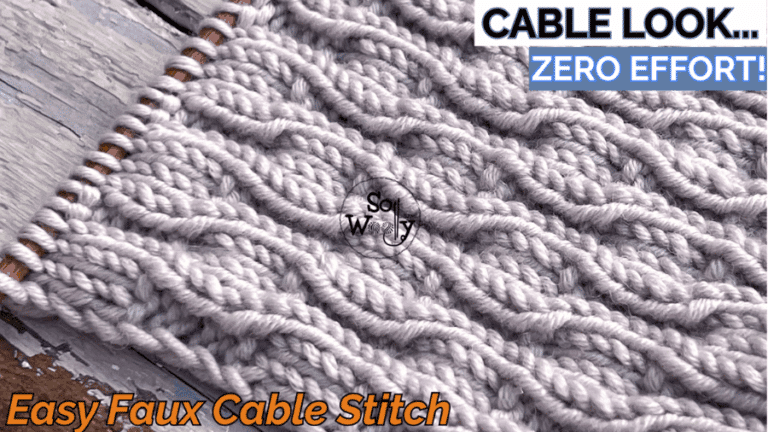 faux cable stitch | So Woolly