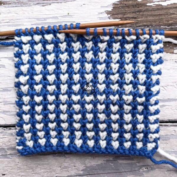 Knitting With 2 Colors Made Easy: No-Purling Pattern + Video
