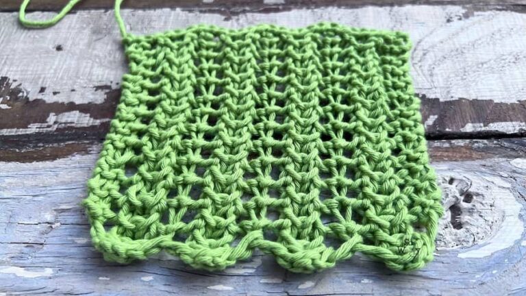 Easy Lace Stitch: 2 Rows & Reversible + Video (For Scarves)